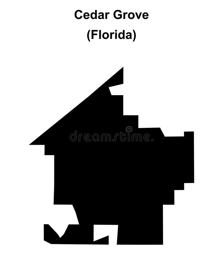 Cedar Grove outline map stock vector. Illustration of tourism - 386147214