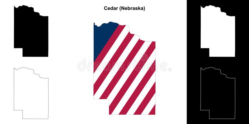 Cedar outline map stock illustration. Illustration of border - 324017093