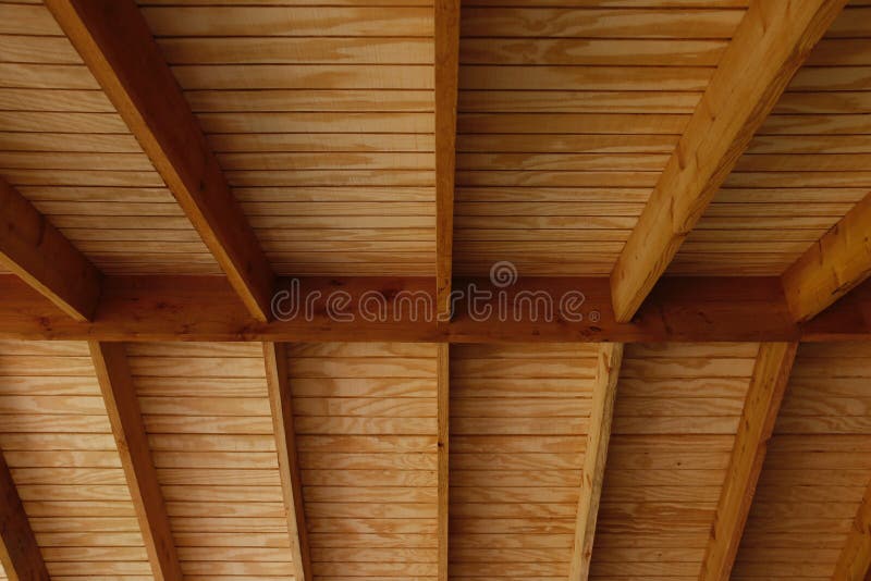 Cedar plank gable roof stock image. Image of wooden - 174082859