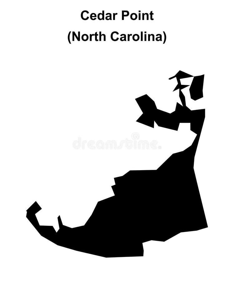 Cedar Point outline map stock vector. Illustration of territory - 387540507