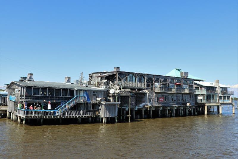 Cedar Point Water Front Dining in Florida Editorial Stock Image - Image ...