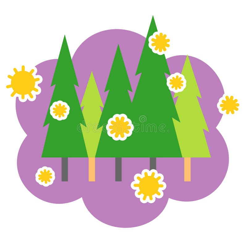 Trees set stock vector. Illustration of ecology, leaf - 39613098
