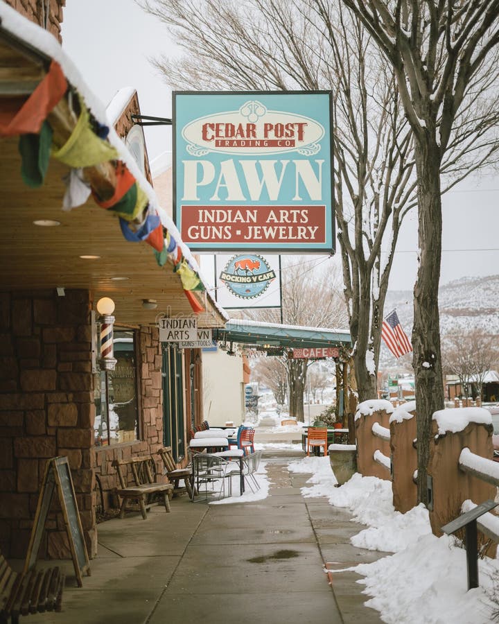 Cedar Post Trading Co Vintage Sign, Kanab, Utah Editorial Photography ...