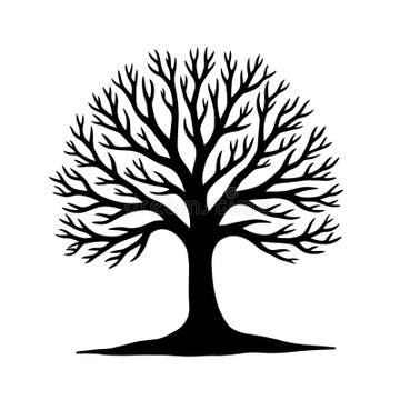 Cedar Tree Black Colour Silhouette Vector Stock Illustration ...