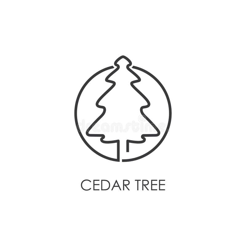 Cedar Tree Logo Template Vector Stock Vector - Illustration of symbol ...
