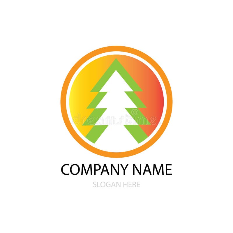 Cedar tree logo vector stock vector. Illustration of wood - 173995122