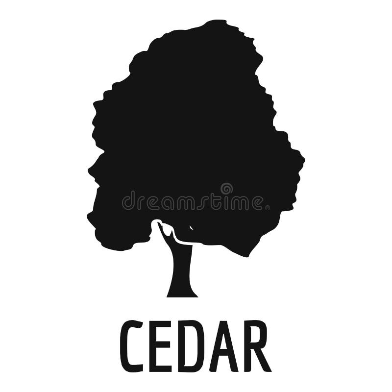 Cedar Tree Icon, Simple Black Style Stock Vector - Illustration of ...