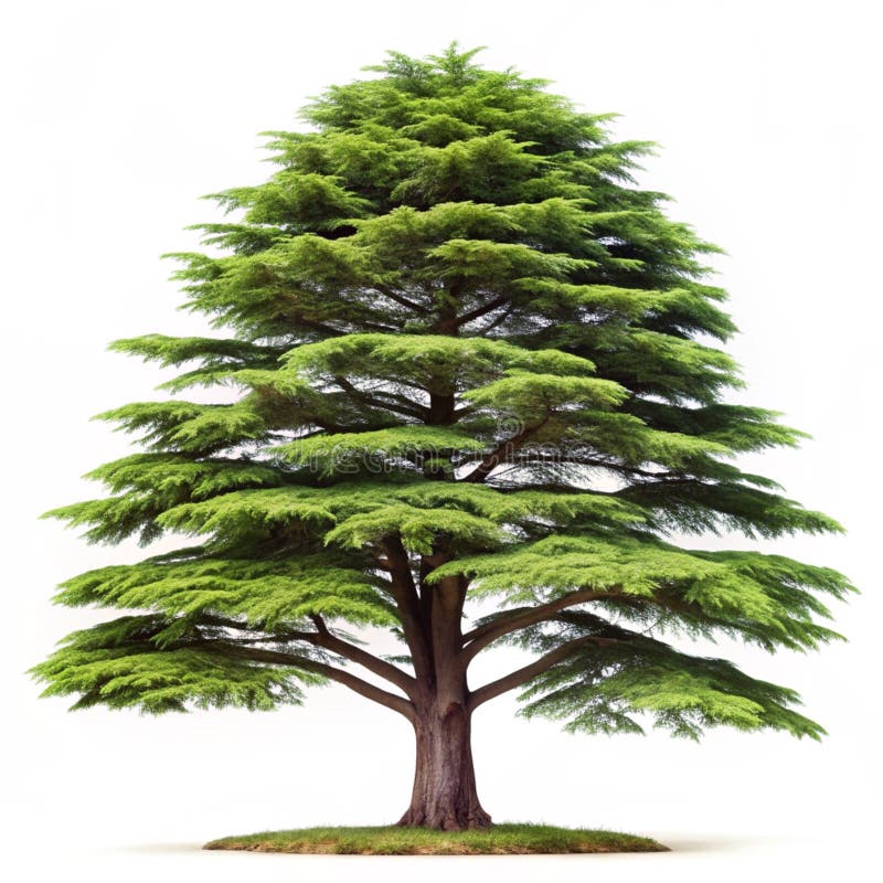 Cedar Tree Isolated on Transparent Background Stock Illustration ...