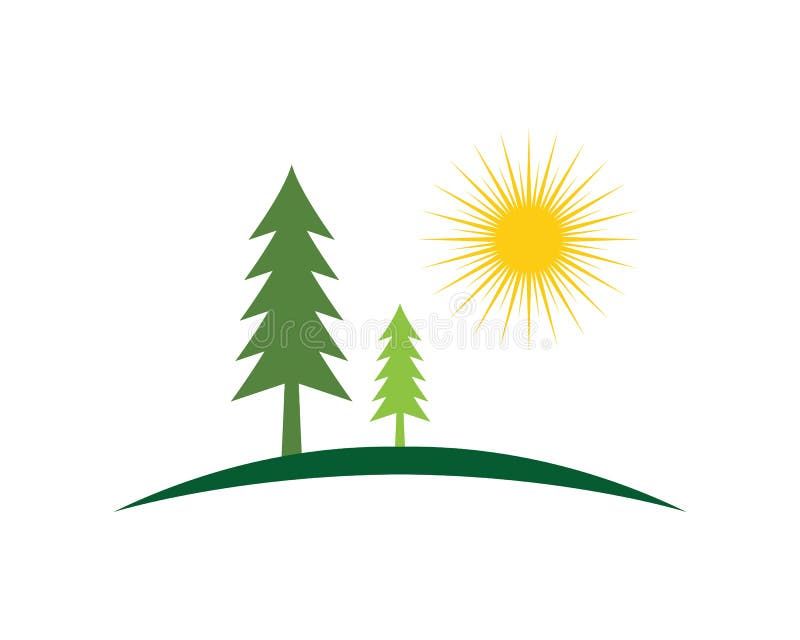 Cedar Tree Logo Template Illustration Stock Vector - Illustration of ...