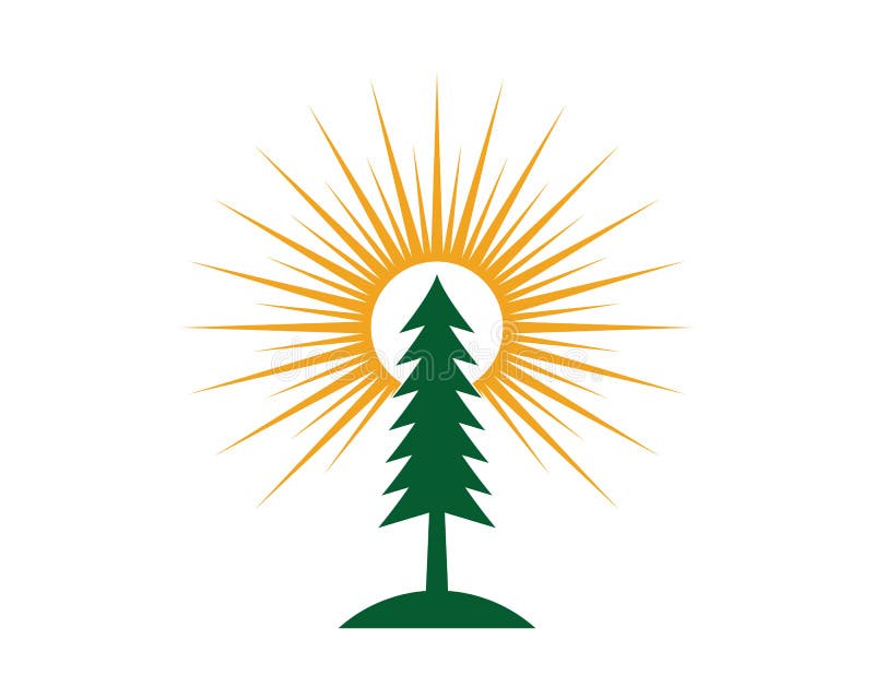 Cedar Tree Logo Template Illustration Stock Vector - Illustration of ...