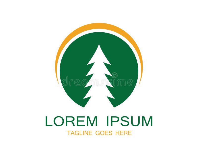 Cedar Tree Logo Template Illustration Stock Photo - Image of cedar ...