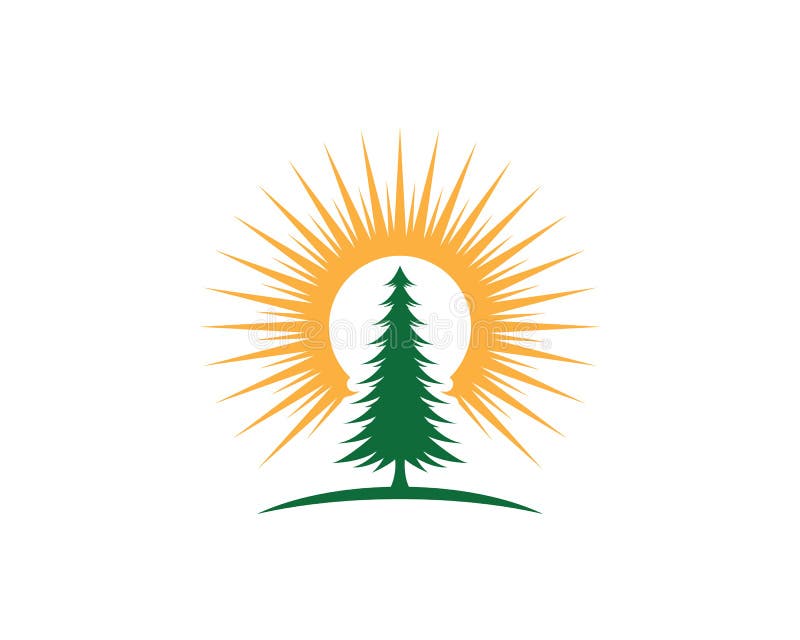 Cedar tree Logo template stock vector. Illustration of clean - 110066906