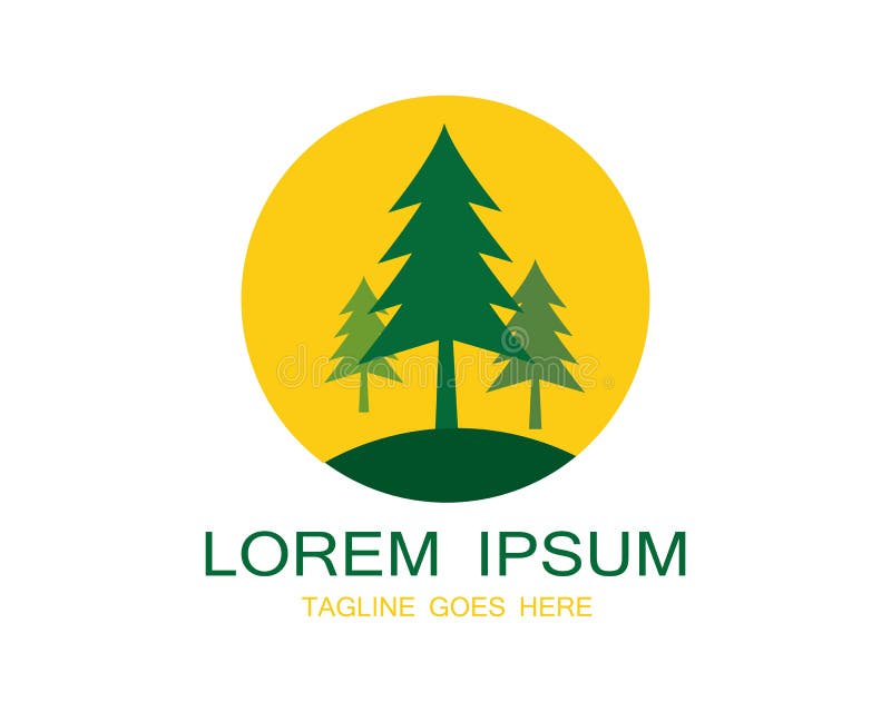 Cedar Tree Logo Template Design Illustration Stock Vector ...