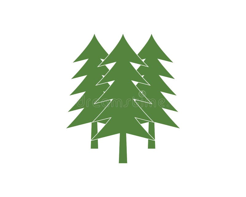 Cedar Tree Logo Template Illustration Stock Vector - Illustration of ...