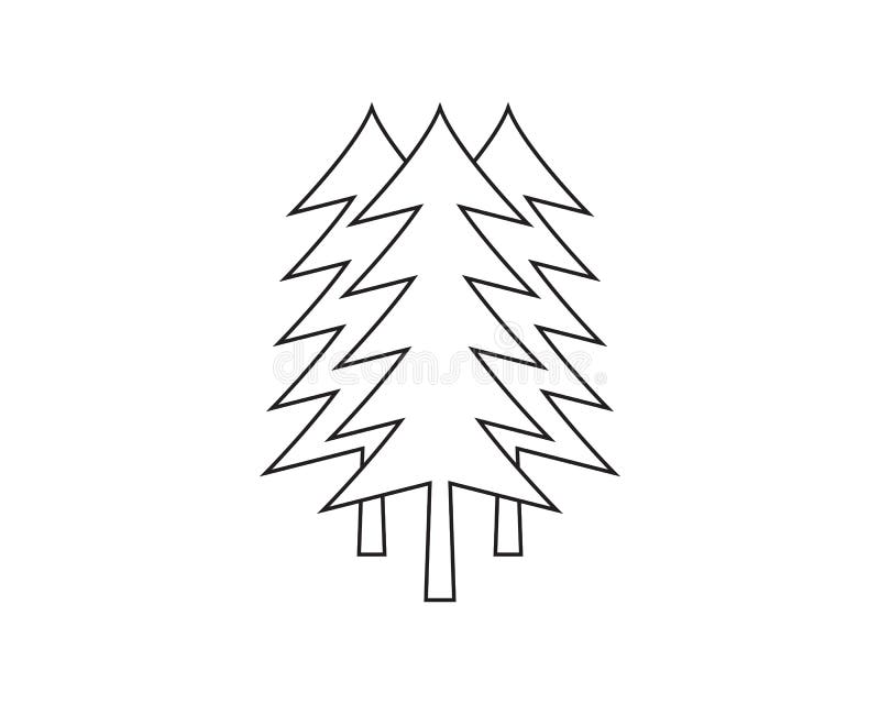 Cedar Tree Logo Template Illustration Stock Illustration - Illustration ...