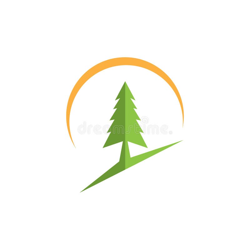 Cedar Tree Logo Template Illustration Design Stock Vector ...