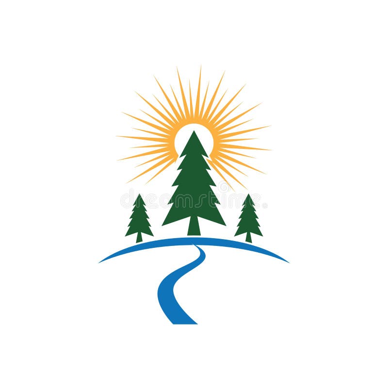 Cedar Tree Logo Template Illustration Design Stock Vector ...