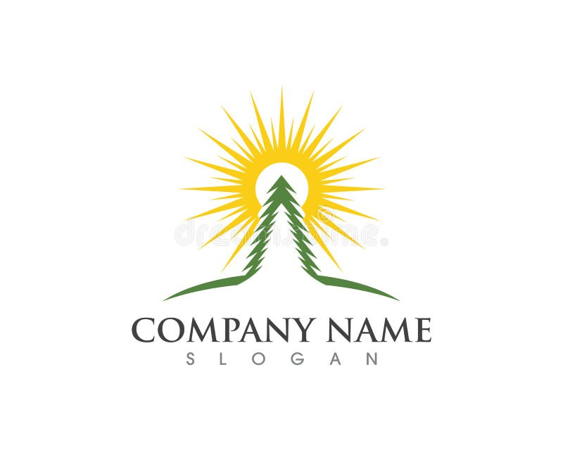 Cedar Tree Logo Template Vector Stock Vector - Illustration of cedar ...
