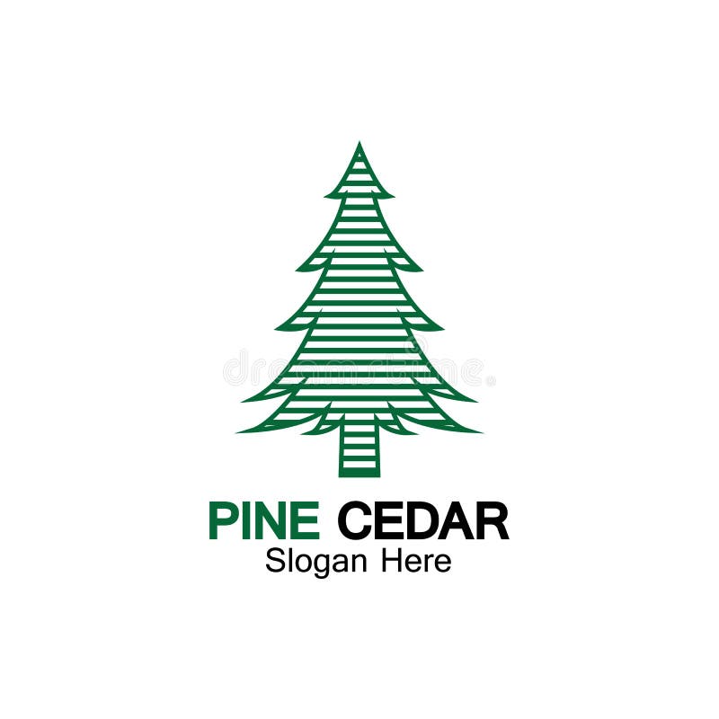 Cedar Tree Logo Template Vector Icon Design Stock Illustration ...