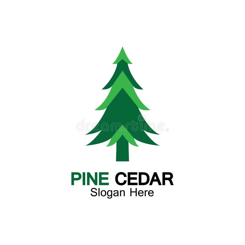 Cedar Tree Logo Template Vector Icon Design Stock Illustration ...