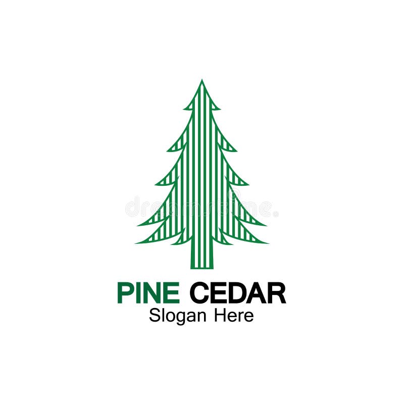 Cedar Tree Logo Template Vector Icon Design Stock Illustration ...