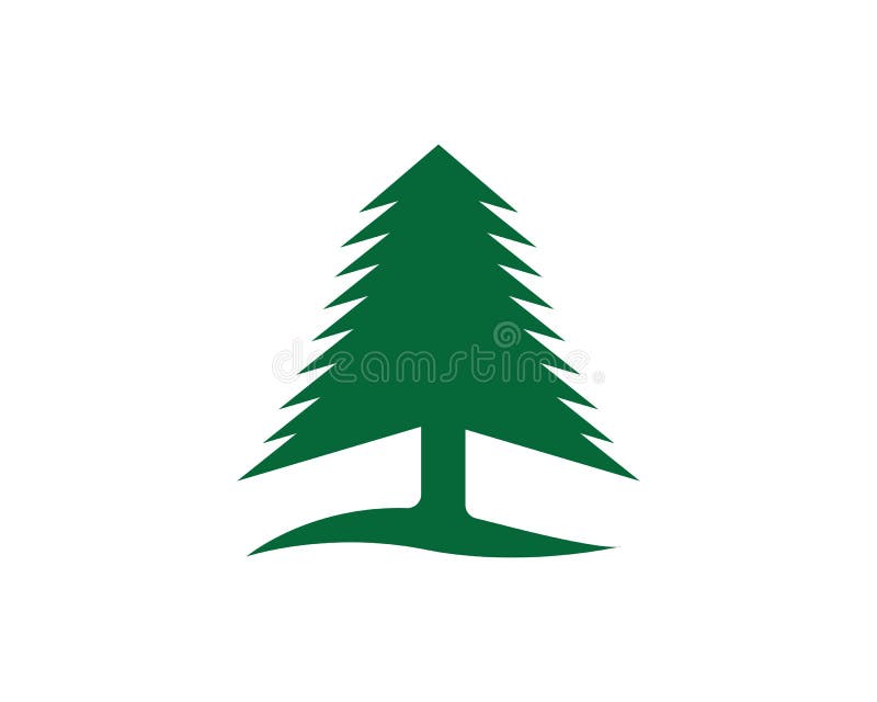 Cedar Tree Logo Template Vector Icon Illustration Stock Vector ...
