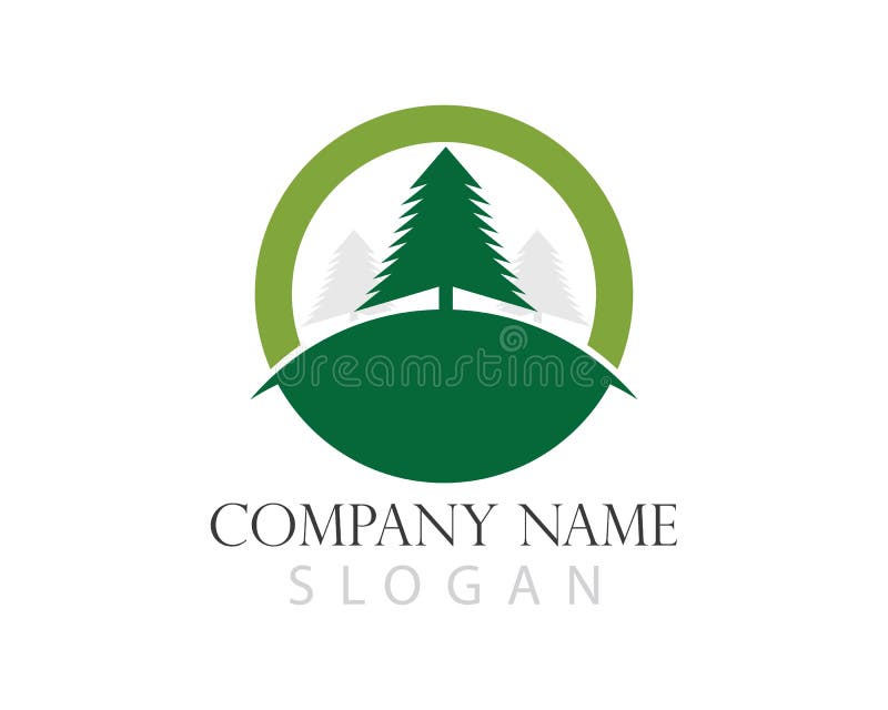 Cedar Tree Logo Template Vector Icon Illustration Stock Vector ...