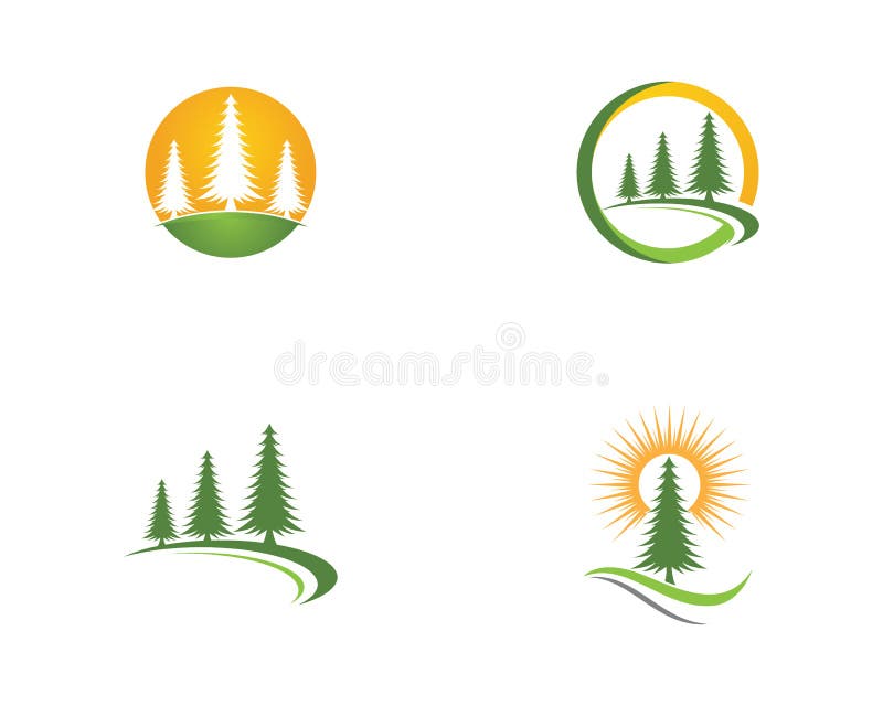Cedar tree Logo template stock vector. Illustration of logo - 110067183