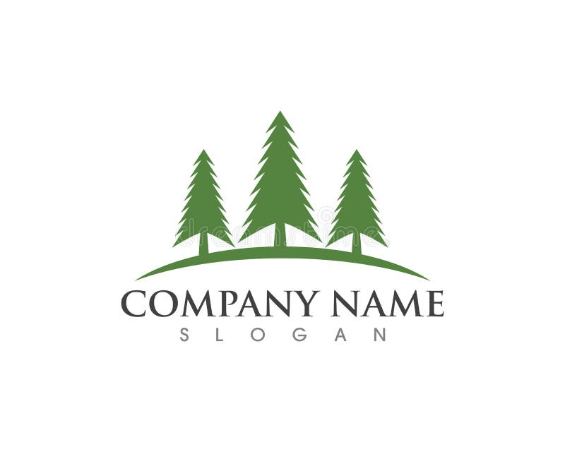 Cedar Tree Logo Template Vector Stock Vector - Illustration of bank ...