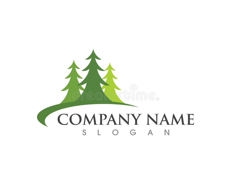 Cedar Tree Logo Template Vector Stock Vector - Illustration of ...
