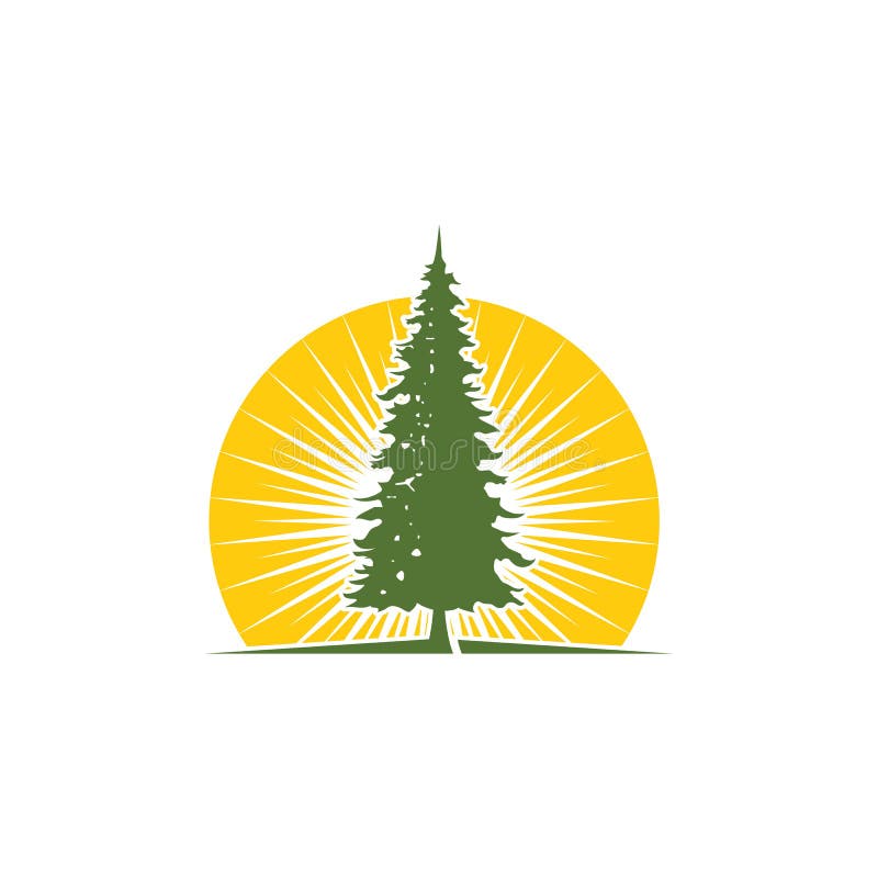 Cedar Tree Vector Icon Illustration Stock Vector - Illustration of ...