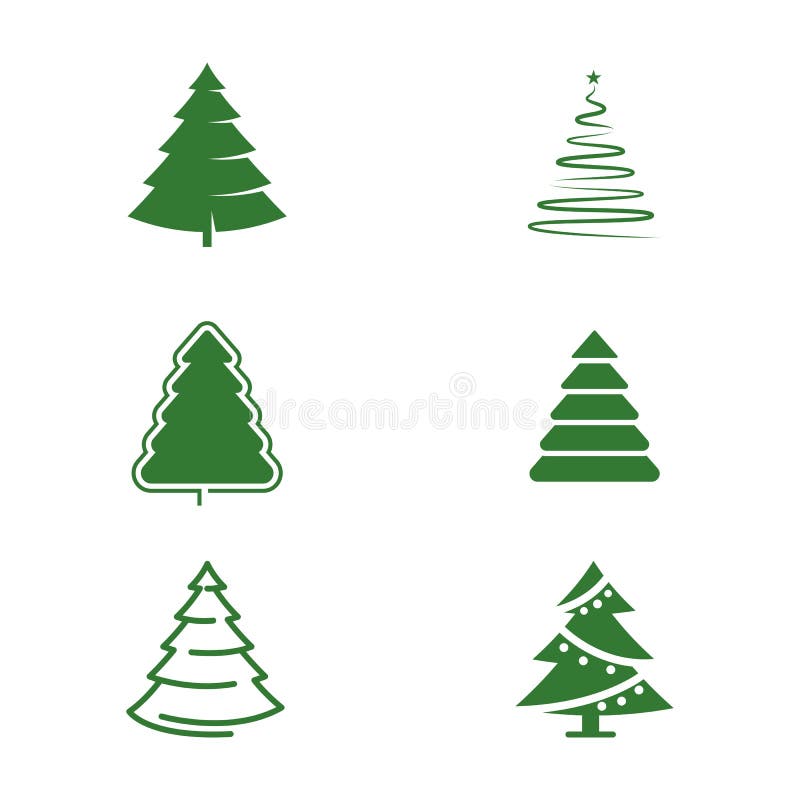 Cedar Tree Vector Icon Illustration Stock Vector - Illustration of ...