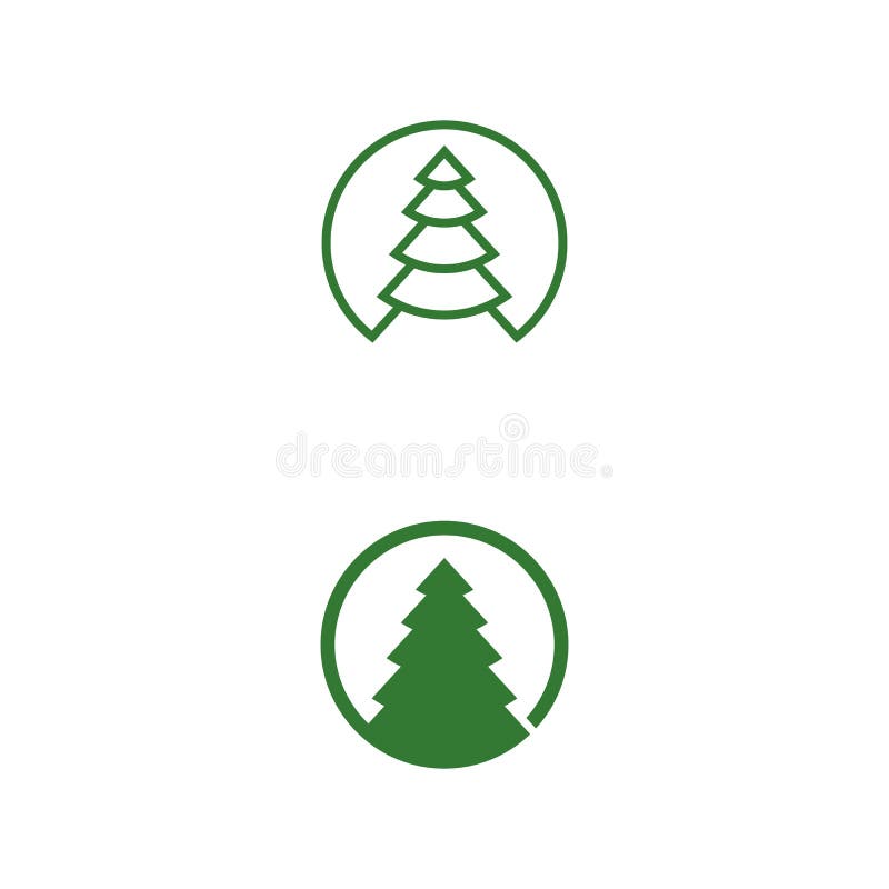 Cedar Tree Vector Icon Illustration Stock Vector - Illustration of icon ...