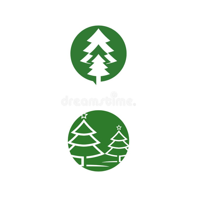 Cedar Tree Vector Icon Illustration Design Template Stock Vector ...
