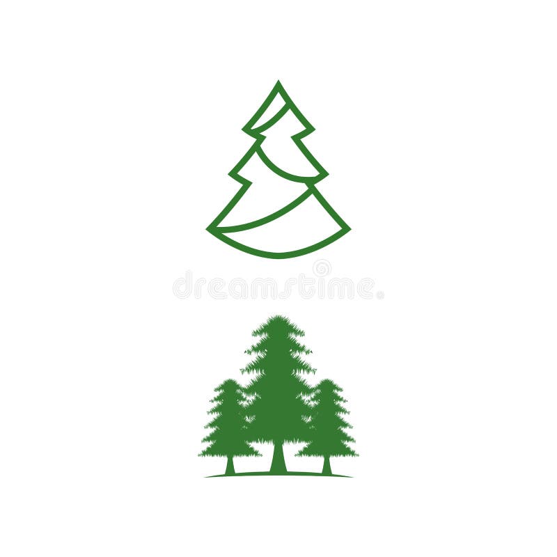 Cedar Tree Vector Icon Illustration Design Template Stock Vector ...