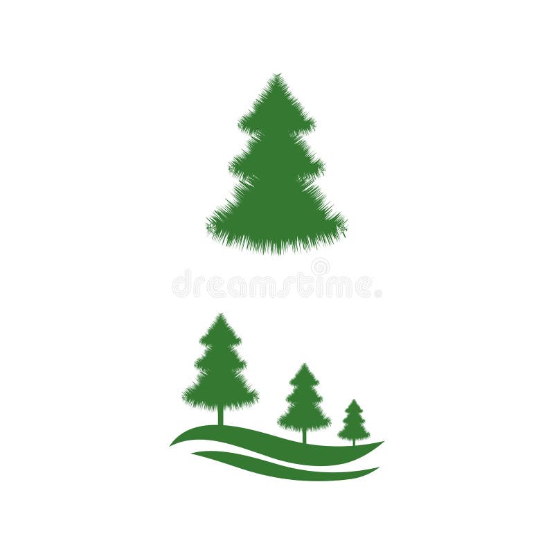 Cedar Tree Vector Icon Illustration Design Template Stock Vector ...