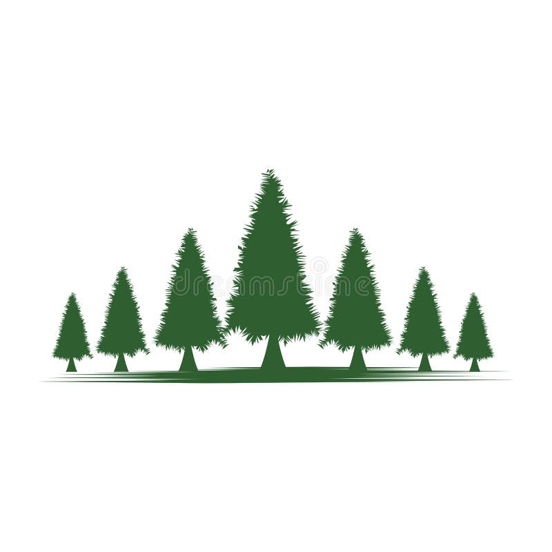 Cedar Tree Vector Icon Illustration Design Template Stock Vector ...