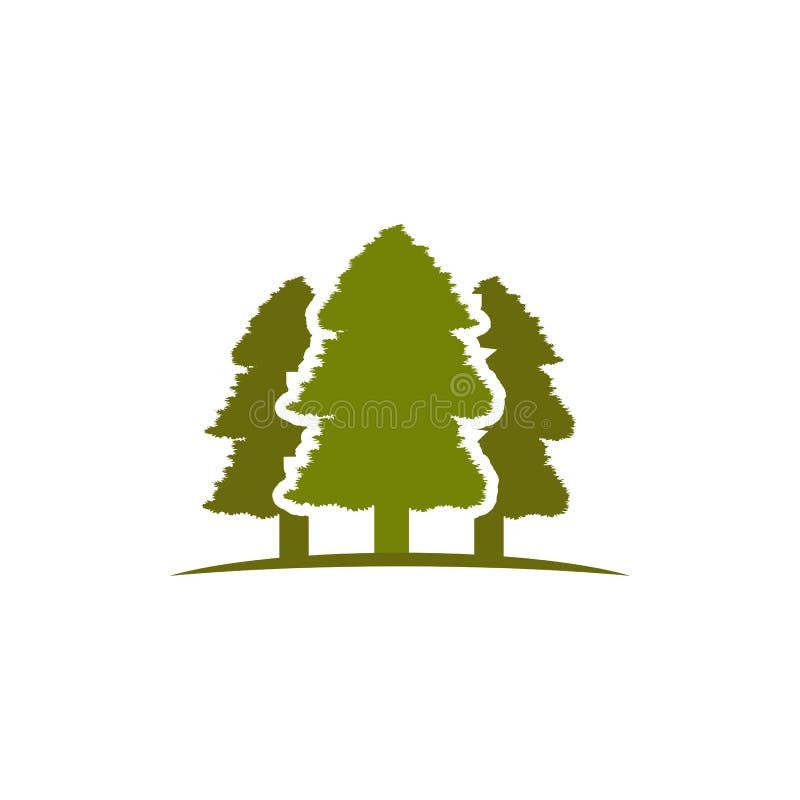 Cedar Tree Vector Icon Illustration Design Template Stock Vector ...