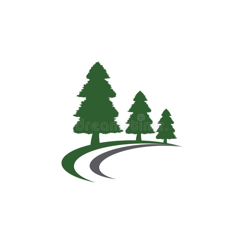 Cedar Tree Vector Icon Illustration Design Template Stock Vector ...