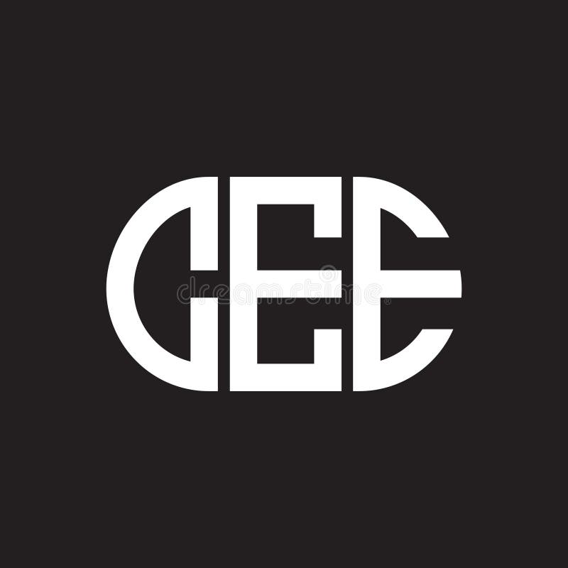 CEE Letter Logo Design on Black Background. CEE Creative Initials ...
