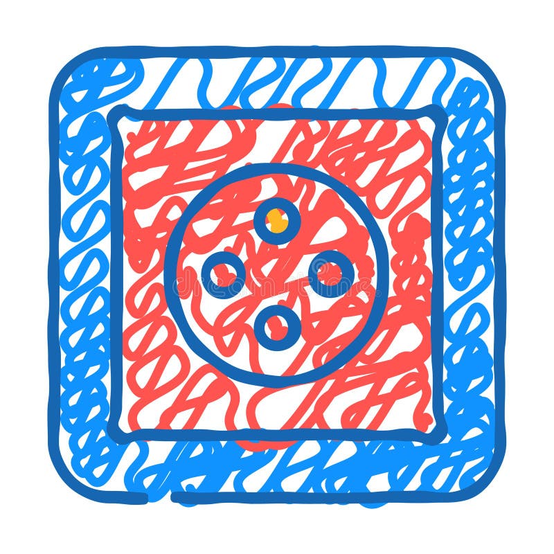 Cee 7 5 Socket Icon Doodle Illustration Stock Vector - Illustration of ...