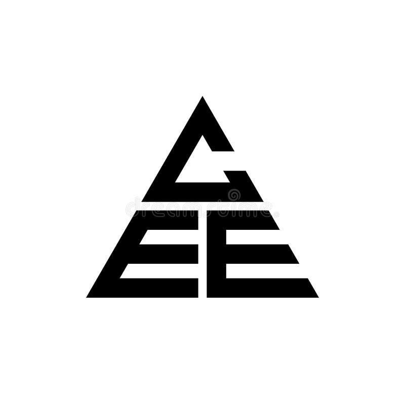 CEE Triangle Letter Logo Design with Triangle Shape. CEE Triangle Logo ...