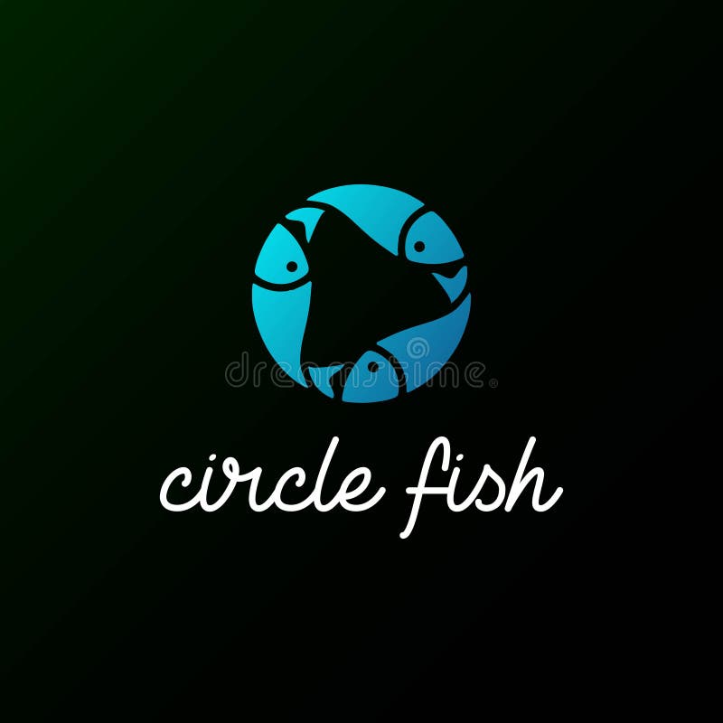 Modern Circle Fish Marine Seafood Nautical Fishing Boat Logo Design ...