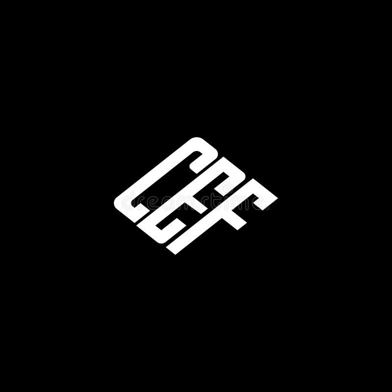 CEF Letter Logo Design on Black Background Stock Illustration ...