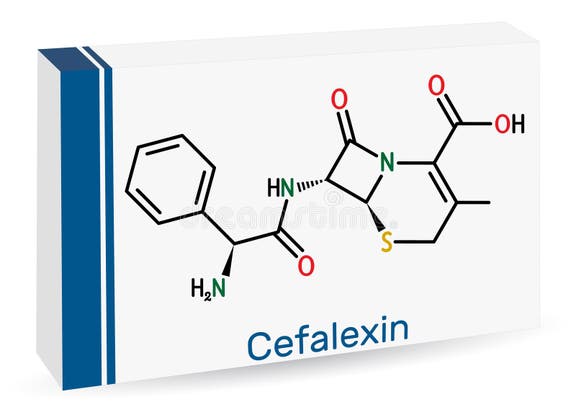 Cefalexin, Cephalexin Molecule. it is a Beta-lactam Antibiotic with ...