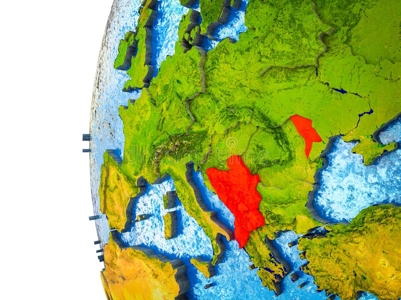 CEFTA Countries on 3D Earth Stock Illustration - Illustration of symbol ...