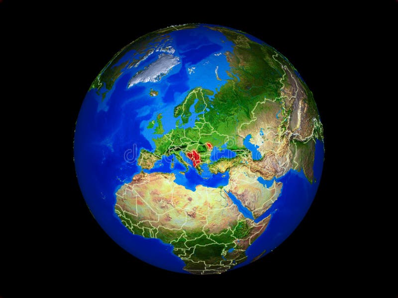 CEFTA Countries on Earth from Space Stock Photo - Image of continent ...