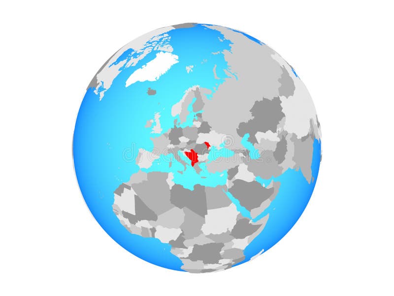 Map of CEFTA Countries with Flags on Globe Stock Illustration ...