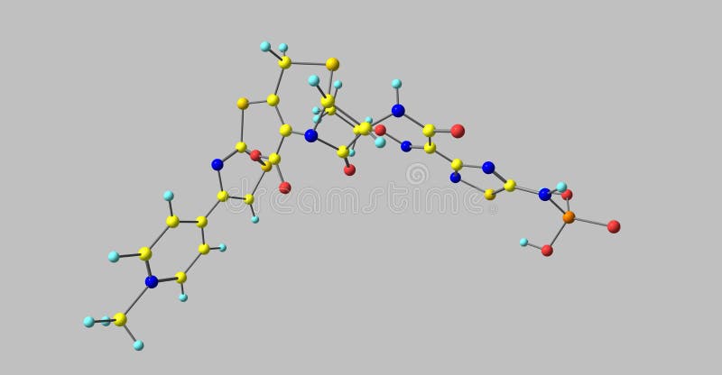 Ceftaroline Molecular Structure Isolated on Grey Stock Illustration ...