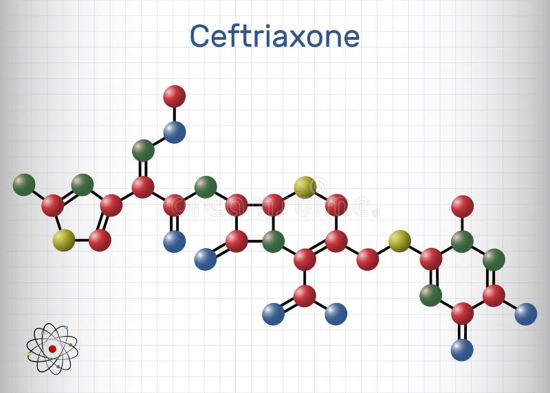 Ceftriaxone Molecule. it is Broad-spectrum Third-generation ...